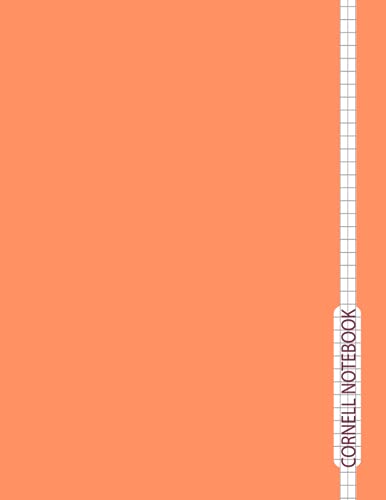 CORNELL NOTEBOOK: Note Taking with Quad Grid Graph, Simple Salmon cover ...