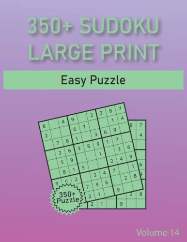Easy Sudoku Puzzles: 350+ Easy Sudoku Puzzles for Adults & Seniors with ...