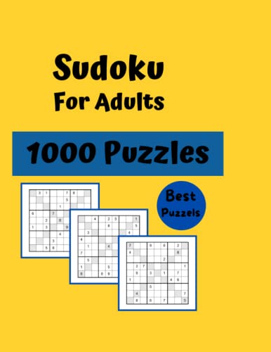 1000+ Sudoku Puzzles Easy to Hard: Sudoku puzzle book for adults With ...