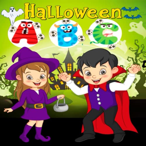 Halloween ABC Learning Coloring Book: Halloween Alphabet Coloring Book ...