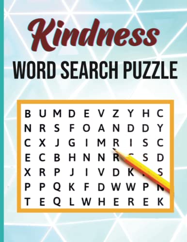 Kindness Word Search Puzzle: Challenging activity kindness positive ...