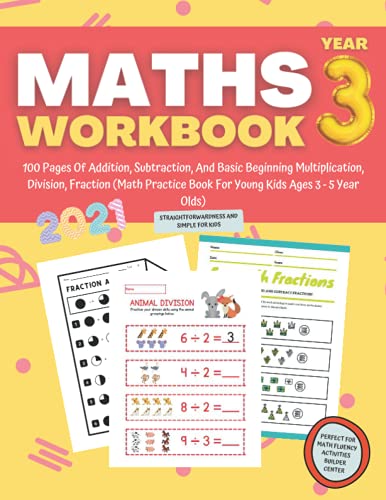 Year 3 Maths Workbook 2021: 100 Pages Of Addition, Subtraction, And ...