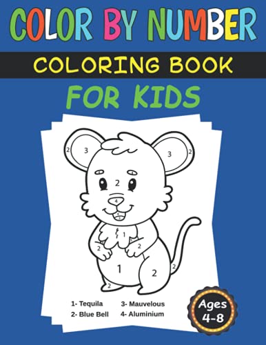 Color By Number Coloring Book For Kids Ages 4-8: Large Print Dinosaur ...