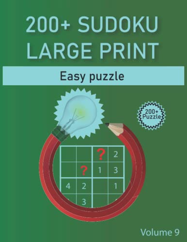 200+ Sudoku Large Print: 200+ Easy Sudoku Puzzles for Adults & Seniors ...