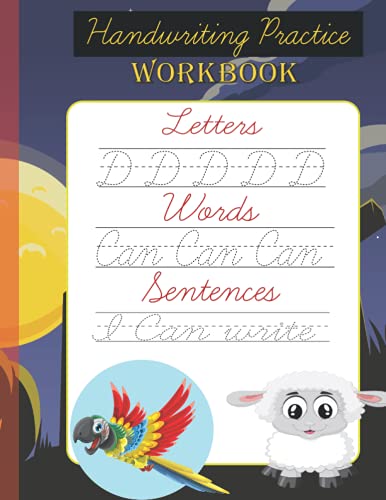 Handwriting practice workbook for kids: Learn to Trace Letters, Sight ...