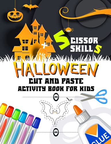 Scissor Skills Halloween cut and paste activity book for kids ...