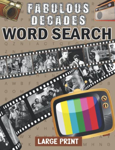 Fabulous Decades Word Search Large Print: Word find Puzzles about ...
