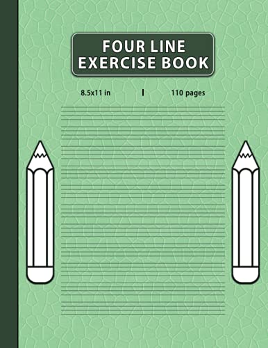 four line exercise book: 4 lines handwriting notebook | Four Line ...