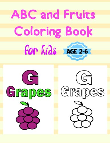 Alphabets ABC and fruit coloring book for Kids: Learn Alphabet by ...