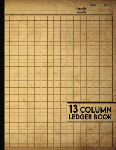 Accounting Ledger 13 Column Log Book: Texture grunge vintage old style ...