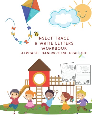 Insect trace & Write letters workbook: Alphabet Handwriting Practice by ...