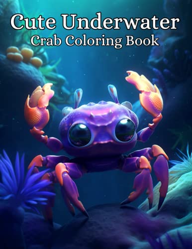 Cute Underwater Crab Coloring Book: A Charming And Calming Coloring ...