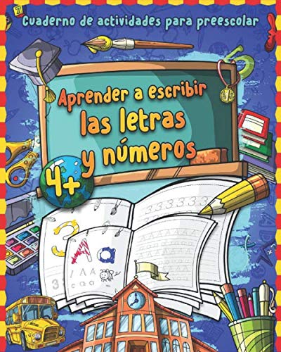 Aprender a escribir letras y números: Gran cuaderno de números y ...