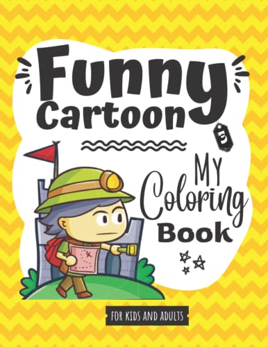 Funny Cartoon 3 My Coloring Book For Kids And Adults: Fun Coloring ...