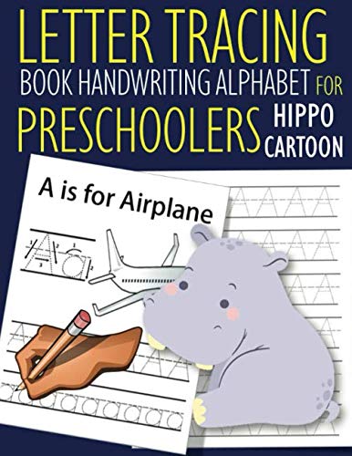 Letter Tracing Book Handwriting Alphabet for Preschoolers HIPPO CARTOON ...