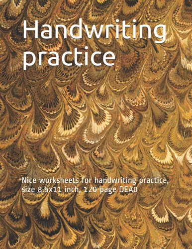 Handwriting practice: Nice worksheets for handwriting practice, size 8 ...