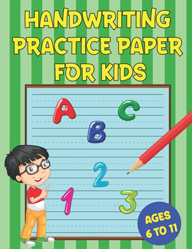 Handwriting Practice Paper For Kids: My First Preschool Writing Skills ...