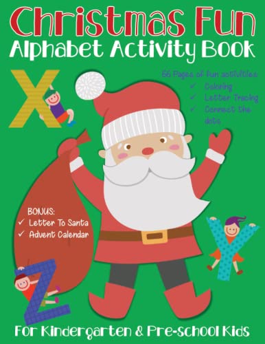 Christmas Fun Alphabet Activity Book: For Kindergarten & Pre-school ...