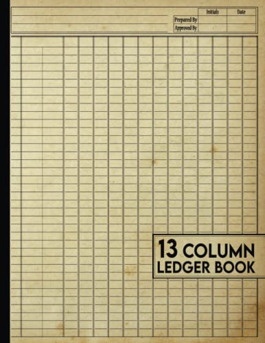 Accounting Ledger 13 Column Log Book: Texture grunge vintage old style ...