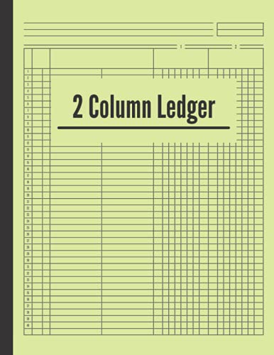 2 Column ledger book: Ledger Paper 2 Columns, General Accounting Ledger ...