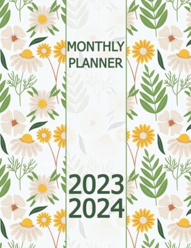 Floral 2023-2024 Two Year Monthly Planner: 24 Months Planner Agenda ...