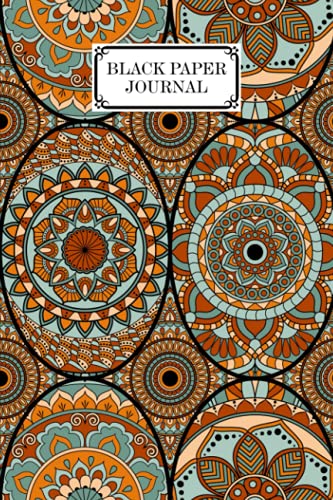 Black Paper Journal: Premium Mandalas Cover Black Paper Journal, Solid ...