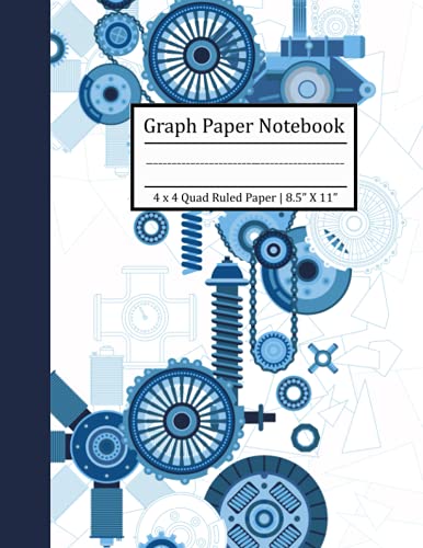 Graph Paper Notebook: 4 squares per inch, 8.5 x 11, Great for Math and ...