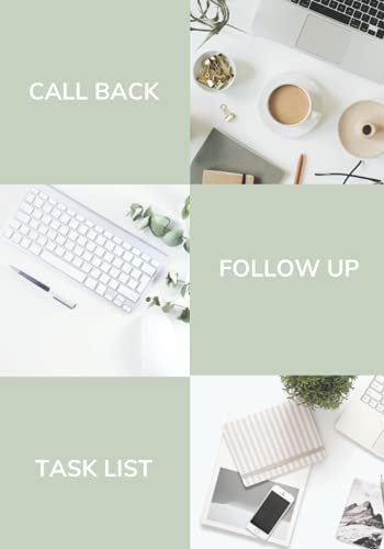 Call, Back, Follow Up, Task List: Work Logbook, Notebook for Follow Up ...