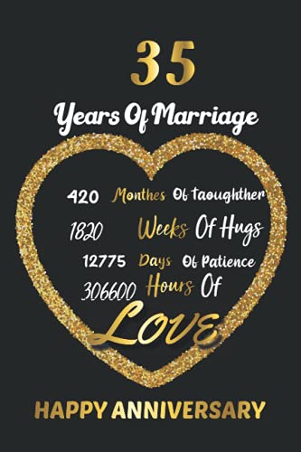 35 Years Of Marriage/happy anniversary: Funny 35th couple wedding anniversary gift/35th wedding ...
