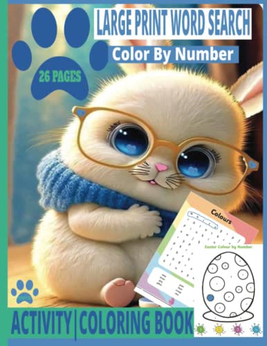 SPRING| LARGE PRINT WORD SEARCH| COLOR BY NUMBER PICTURE COLORING BOOK ...