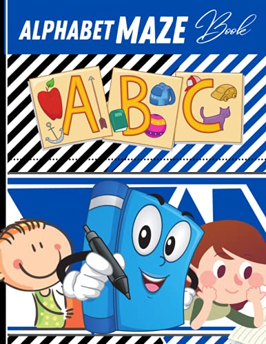 Alphabet maze: Alphabet Mazes Activity Book | Solution Included by ...