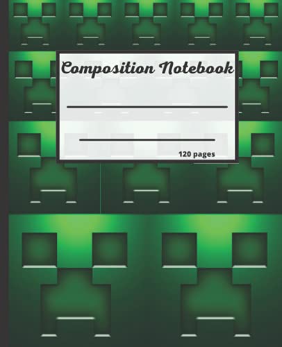 Composition Notebook: Minecraft Wide Ruled Journal Notebook for Boys ...