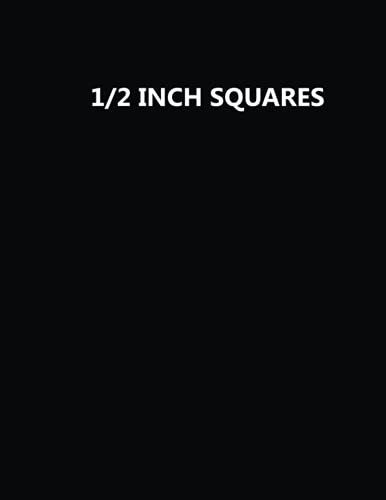 1/2 Inch Squares: Graph Paper Composition Notebook Black Cover - Size ...