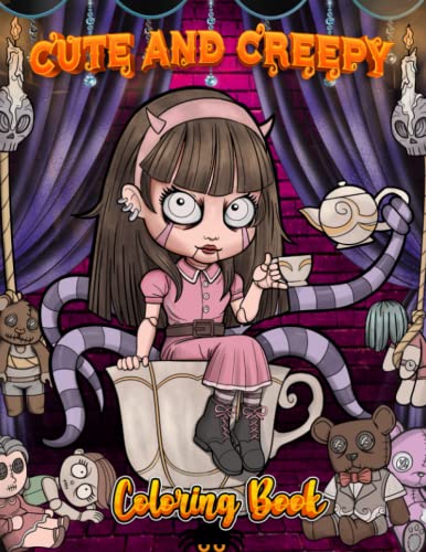 Cute and Creepy Coloring Book: A Coloring Book for Kids and Adults ...
