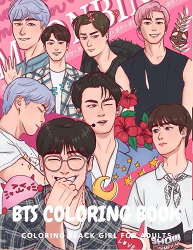 BTS Coloring Book: Stress Relief with BTS Jin, RM, JHope, Suga, Jimin ...