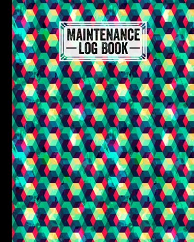 Maintenance Log Book: Squares Cover Design | Repairs And Maintenance ...