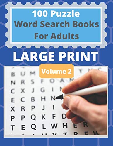 100 Puzzle Word Search Books For Adults Large Print: Easy To Read Large ...