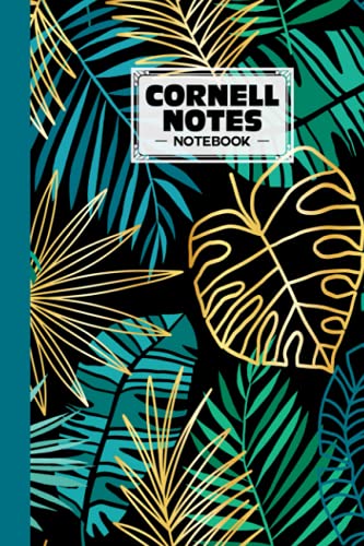 Cornell Notes Notebook: Jungle Leaves Cover, Cornell Note Paper ...