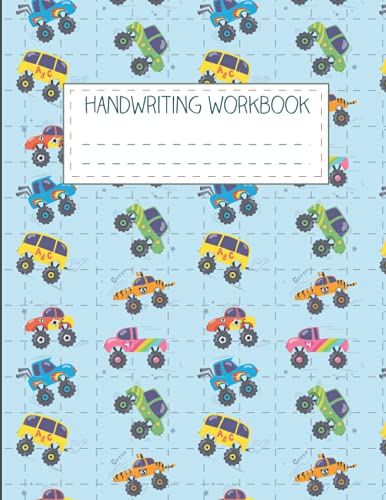 Monster Truck Alphabet and Number Tracing and Handwriting Practice Book ...