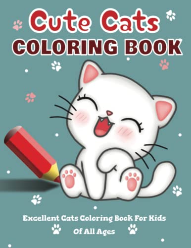 Cute Cats Coloring Book: Fun And Easy Coloring Pages For Boys, Girls ...