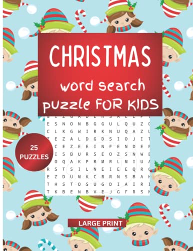 CHRISTMAS WORD SEARCH PUZZLE BOOK FOR KIDS: ACTIVITY CHRISTMAS PUZZLE ...