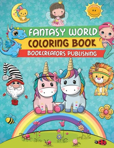 Fantasy World Coloring Book: A beautiful workbook with Mermaids ...