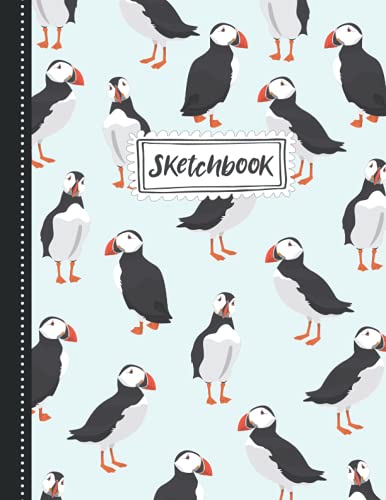 Puffins Sketchbook: Puffin Notebook for Drawing, Sketching, Writing ...