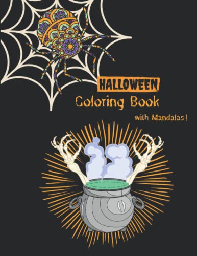 Halloween Coloring Book with Mandalas: 8.5 x 11" Halloween coloring ...