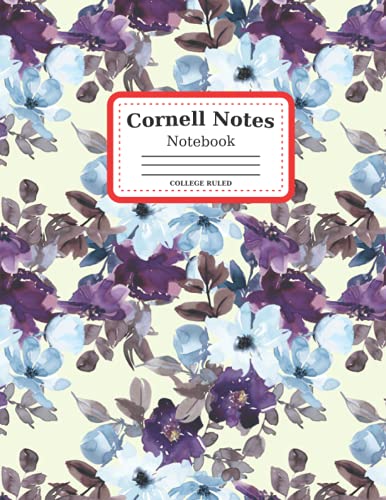 Cornell Notes Notebook: Cornell Note Paper Flowers - Cute Aesthetic ...