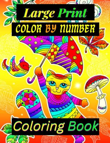 Large Print Color By Number Coloring Book: Easy Large Print Color By ...