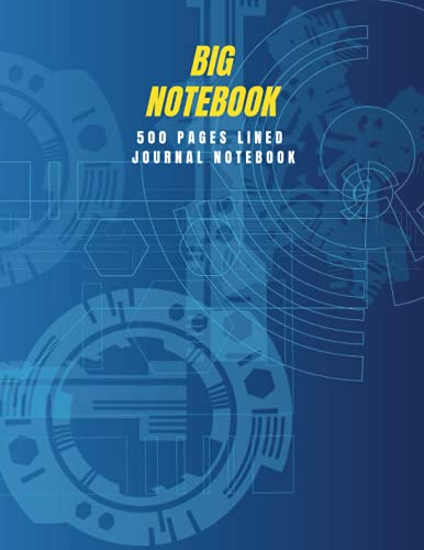 Big Notebook: Extra Large Giant Notebook 500 Lined Pages, Jumbo ...