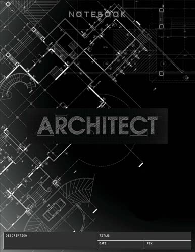 Architecture Notebook: Architecture Themed Dot Graph Paper format House ...