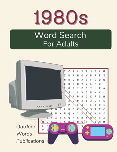 1980s Word Search For Adults: Large Print Puzzle Games with Solutions ...