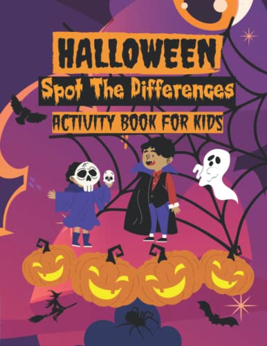 Halloween Spot the Differences: Halloween Activity Book for Kids, Find ...